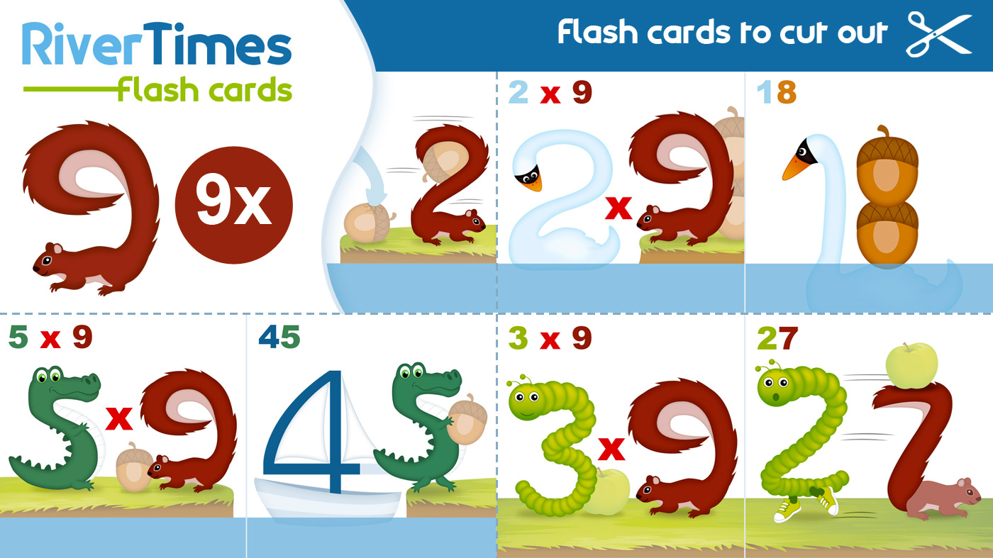 9 Multiplication Flash Cards Printable - Printable Cards