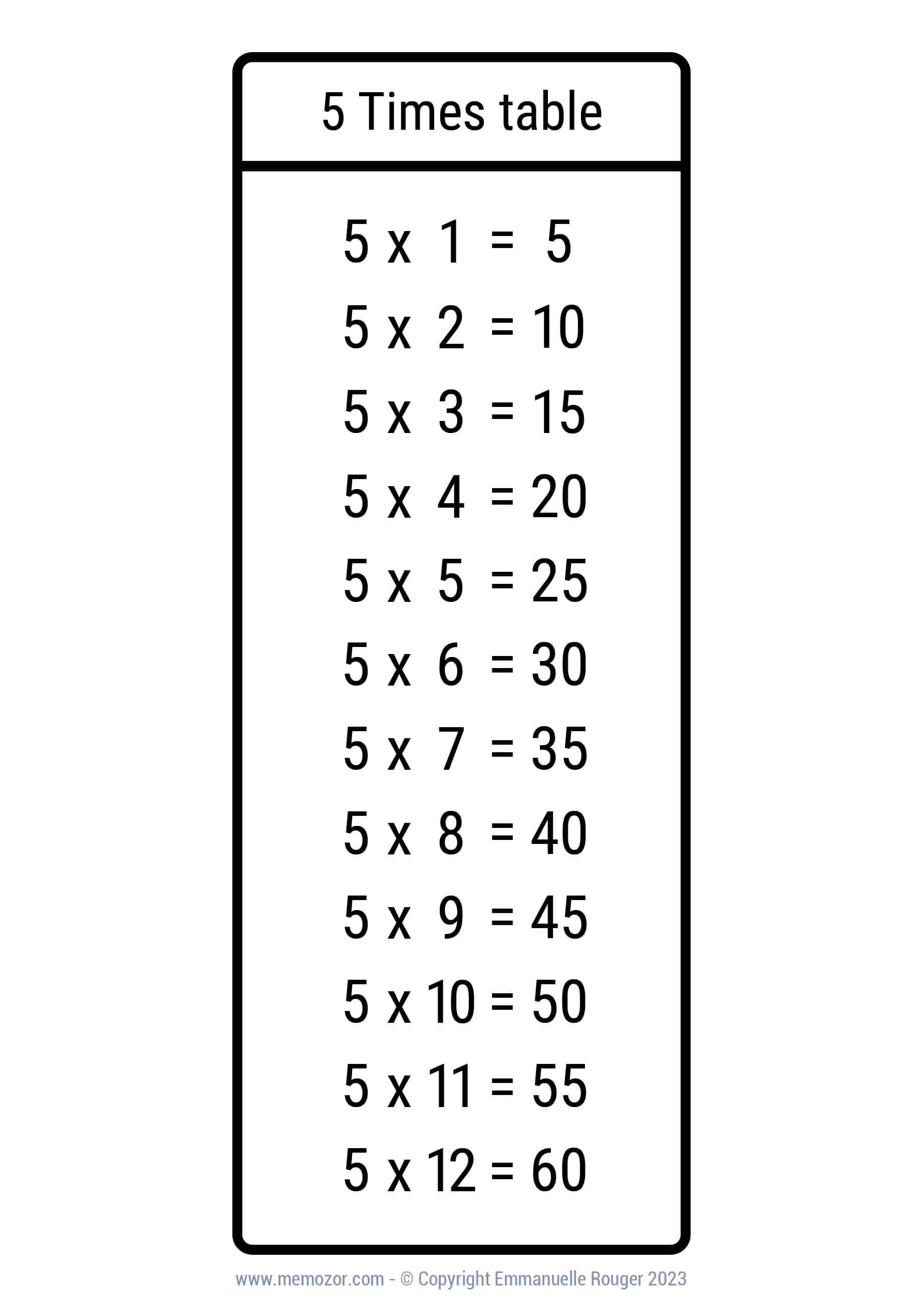 70 Times Table Times Tables, Table, Multiplication Table, 40% OFF