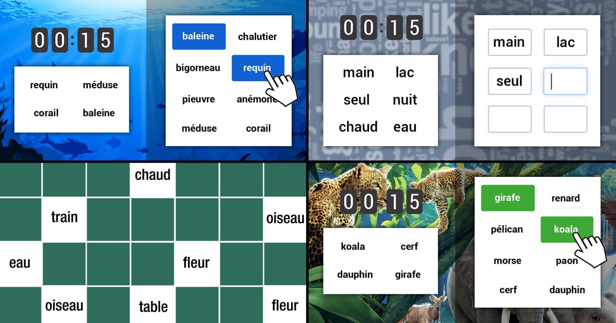 Jeux de mémoire avec des Mots - En ligne & Gratuits | Memozor