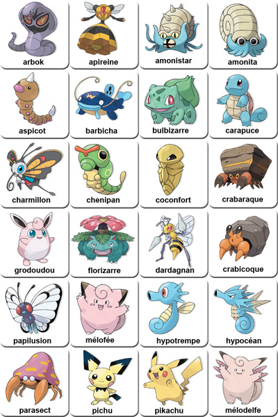 Jeu de memory à imprimer - Pokemons (2) - Imprimez et découpez les ...